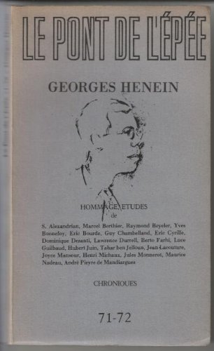 Amazon.com: Georges Henein: Hommage Le Pont de l'épée numero 71-72 ...