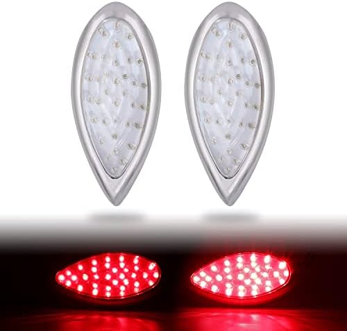 Amazon.com: TMH 2 Pcs of 5.9 Inch Clear Lens Red Light Teardrop 35 LED ...