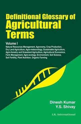 Definitional Glossary of Agricultural Terms Two Volumes Set: Dinesh ...