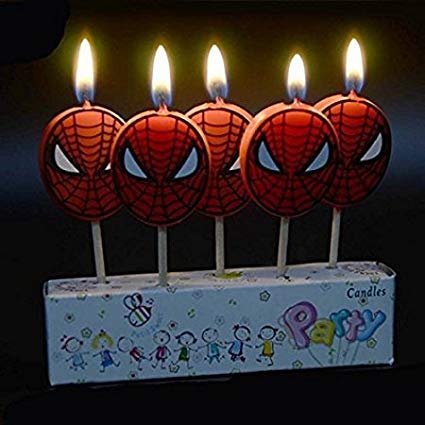 BookMyBalloons™ Spider-Man Candle for Birthday Theme (Multicolour ...