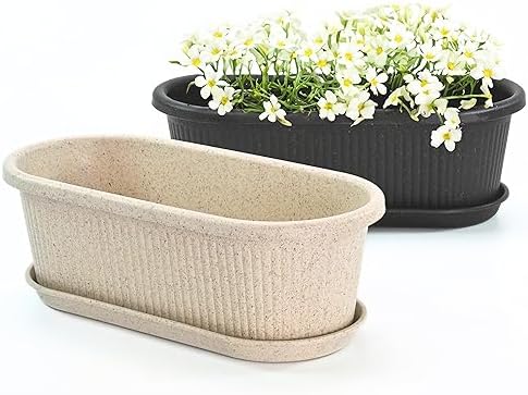 Eha Earth Friendly Regalia 16 Inch Pots and Planters Set of 2 | Bamboo ...