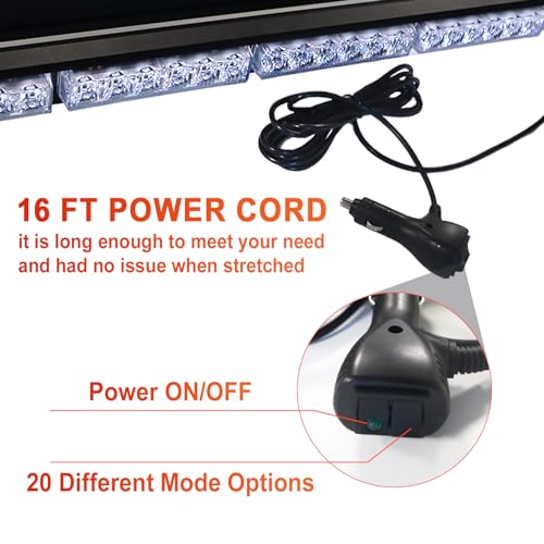 Snapklik.com : Ganggend 38.5 78 LED Strobe Light Bar, Waterproof Double ...