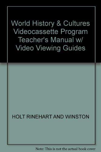 World History & Cultures Videocassette Program Teacher's Manual w ...