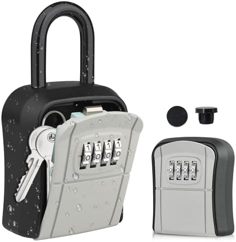 Key Lock Box, [Hanging & Wall Mounted] Diyife Portable Lock Box for ...