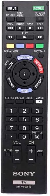 Amazon.com: Replacement Remote Control Replace for TV/Audio/Projector RM-YD103 for Sony LCD TV ...
