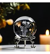 Amazon.com: 80mm Crystal Earth Globe Ball with Stand World Map Glass ...