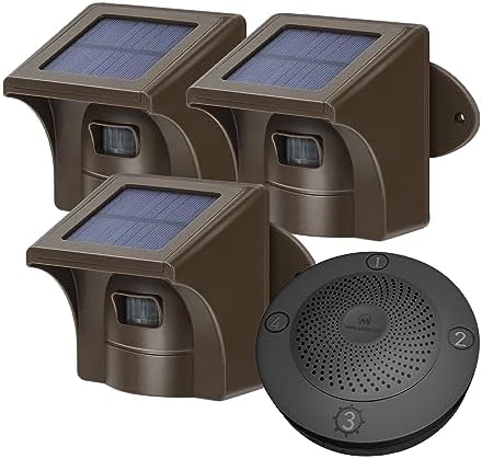 Amazon.com: 1/2 Mile Long Range Solar Wireless Driveway Alarm System ...