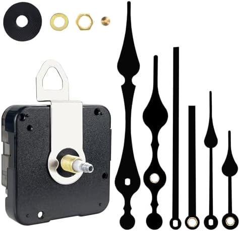 Amazon.com: Long Shaft Clock Replacement Movement Quartz DIY Wall Clock ...