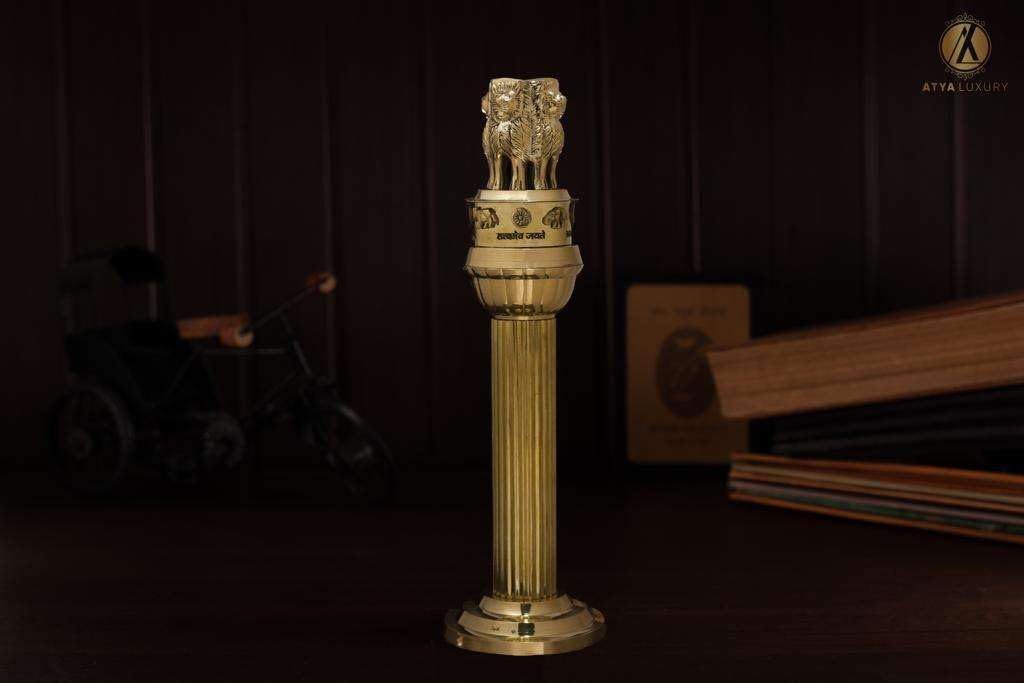 Amazon.com: ATYA LUXURY Brass Ashoka Pillar National Emblem | Indian ...