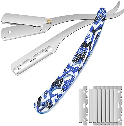 Amazon.com: Professional Straight Edge Barber Razor for Men with 100 ...