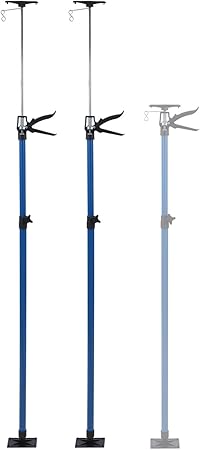 TOPWAY Telescopic Drywall Support Props 115-290cm Set of 2 Steel Quick ...