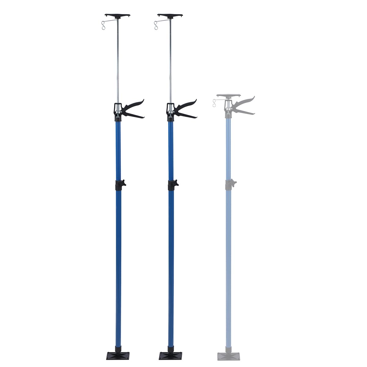 TOPWAY Telescopic Drywall Support Props 115-290cm Set of 2 Steel Quick ...