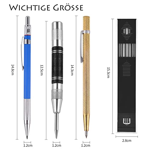 WDFCN 3 Piece Automatic Grain Scriber Set with Mechanical Pencil Marker ...