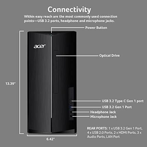 Acer Aspire TC 1760 UA92 Desktop Twelfth Gen Intel Core I5 12400 6