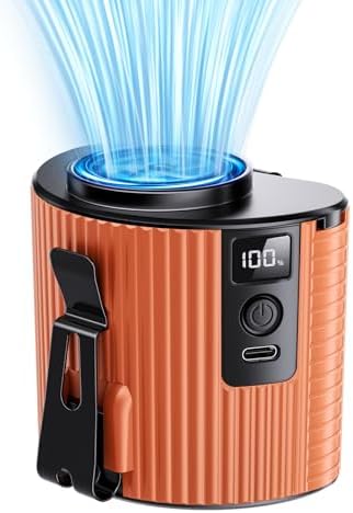 Amazon.com: MeryShow Portable Waist Fan, Wearable Body Fan with Max 15H ...