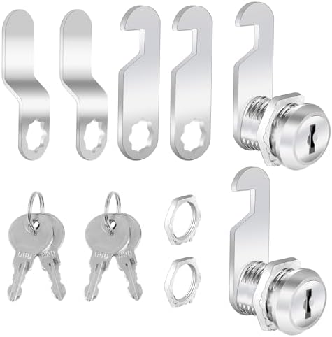 Cabinet Cam Locks Keyed Alike 1-1/8'' Cam Locks Secure File Drawer ...