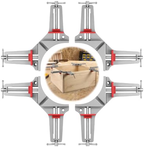 C CASIMR 90 Degree Corner Clamp, 4 Pack Adjustable Single Handle Spring ...
