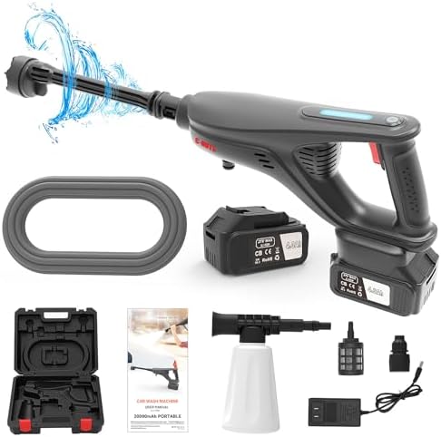 Cordless pressure washer,Brushless Motor portable jet wash 50 Bar/725 ...