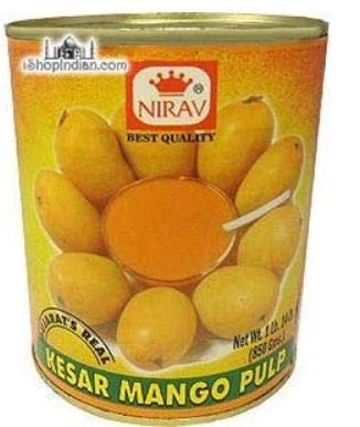 Amazon.com : Nirav Kesar Mango Pulp 30 oz Can pack - 2 : Grocery ...