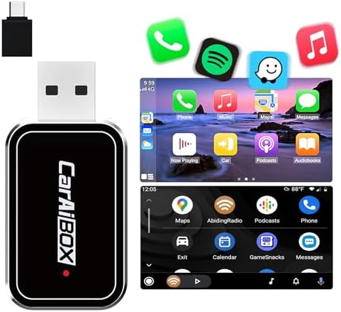 Amazon.com: MSXTTLY Wireless Carplay Adapter & Android Auto Wireless ...
