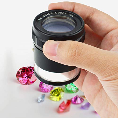 Snapklik.com : Scale Loupe 10x Magnification 8 LED Light 9 Glass Scale ...