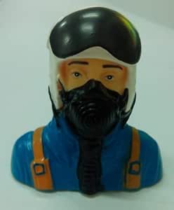 Amazon.com: Model Aircraft Pilot 1/6 Bust Jet Pilots Blue 1/6 Scale RC ...
