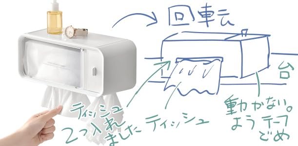 Amazon｜Udoric ティッシュケース ペーパーホルダー フェイスタオルケース 再利用設計 小物入れ 長方形 キッチン 浴室 お風呂 洗面台 収納 ABS樹脂｜ティッシュケース・ホルダー ...