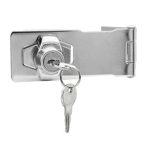 Lamondre Keyed Hasp Lock Heavy Duty Hasp Twist Knob Keyed Locking Hasp ...