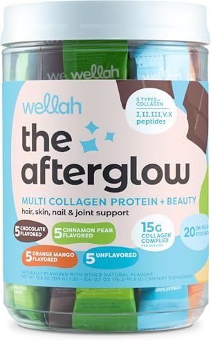 Amazon.com: Wellah The Afterglow Multi Collagen Protein + Beauty ...