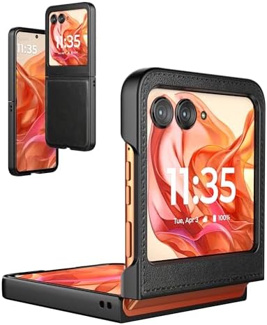 QINOUK Case for Motorola Razr 50 Ultra, [Shockproof] [Hinge Protection ...