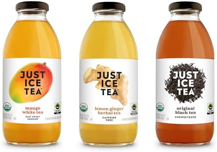 Amazon.com : Just Ice Tea Organic Iced Tea, Black Tea/Lemon Ginger ...