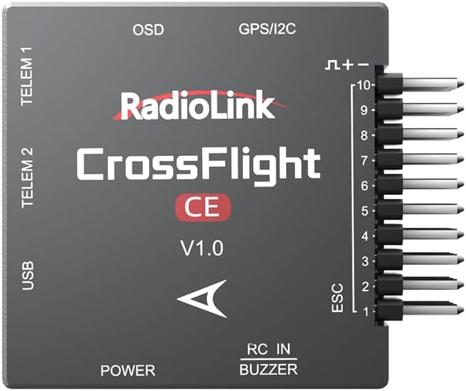 Amazon.com: Radiolink CrossFlight-CE Flight Controller 10 PWM Channels, Built-in OSD Vibration ...