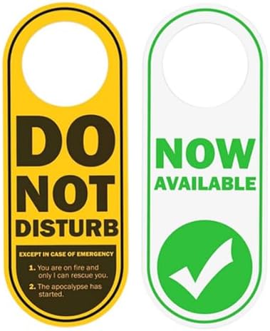 Giantree 2 Pcs Do Not Disturb Door Hanger Sign, Double-sided PVC ...