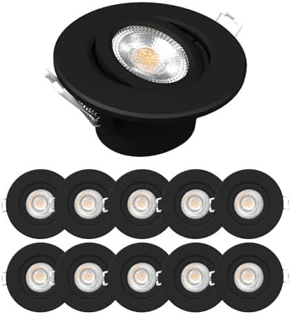paul russells LED Recessed Tilt Downlights 4.8W 440LM, Adjustable Warm ...
