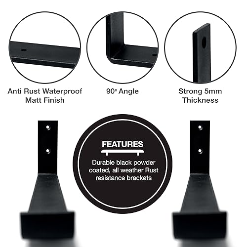 Top Notch Home and Living Heavy Duty Metal Shelf Brackets | Steel Up ...