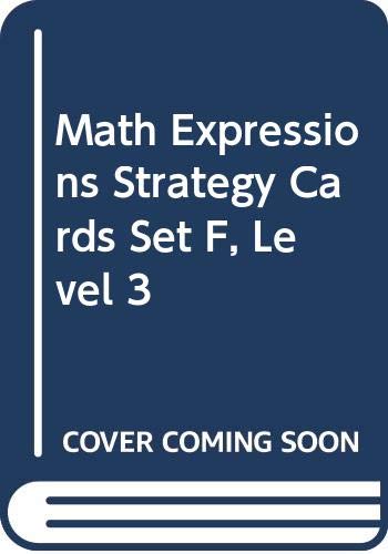 Math Expressions Strategy Cards Set F, Level 3: Houghton Mifflin ...