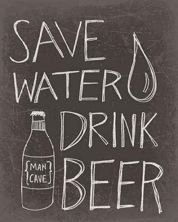 Save Water Drink Beer by Doucette, Katie - Fine Art Print on CANVAS ...