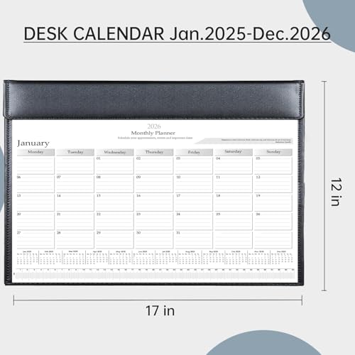 AccuPrints Desk pad 2026 Calendar for Desk pad for Size 12 by 18 inch ...