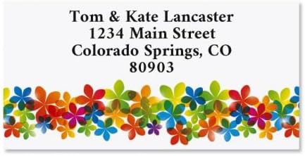 Amazon.com : Lux Florals Foil Border Personalized Return Address Labels ...