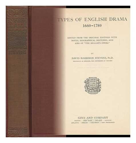 Types of English Drama, 1660-1780 | Amazon.com.br