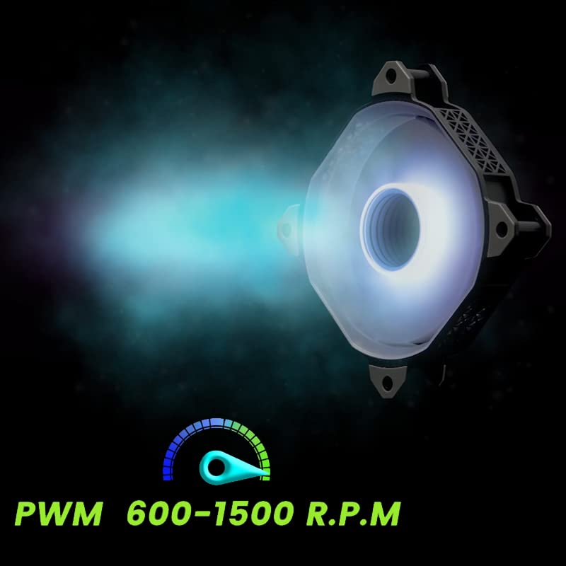 Snapklik.com : MUSETEX ARGB PC Fans 120mm 600-1500 RPM PWM Computer Fan ...