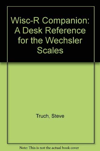 Amazon.com: Wisc-R Companion: A Desk Reference for the Wechsler Scales ...