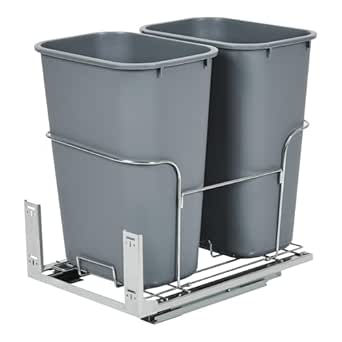Amazon.com: GarveeTech 2×35 QT Garbage Waste Recyling Bin with Full ...