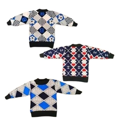 RTI GROUP Boys Sweater,Winter Sweater,Full Sleeve Striped Pullover ...