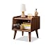 Amazon.com: Hymus Short Nightstand - 100% Natural Solid Beech Wood ...
