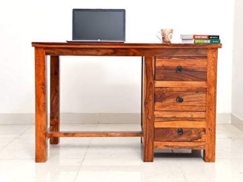 Study Table Solid Wood Office Study Desk for Home | Laptop Computer ...