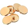 Amazon.com: 30 Pieces Metal Flat Button Alloy Shank Button Round Shaped ...