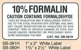 Amazon.com: Specialty Warning Label Formalin, Model SB381h, 500/RL ...