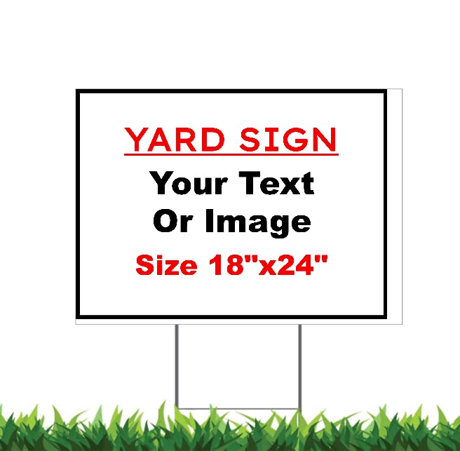 Amazon.com : Personalized Custom Yard Sign with Your Text Or Image 18 x ...