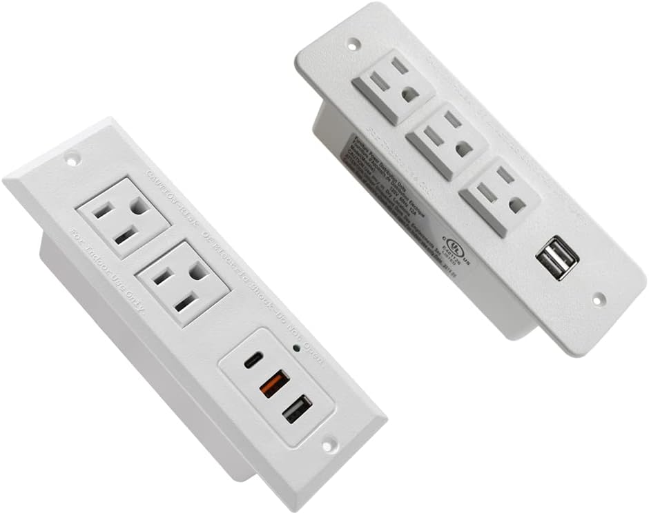 Amazon.com: 20W Recessed Power Strip USB C Fast Charge Desk Power ...